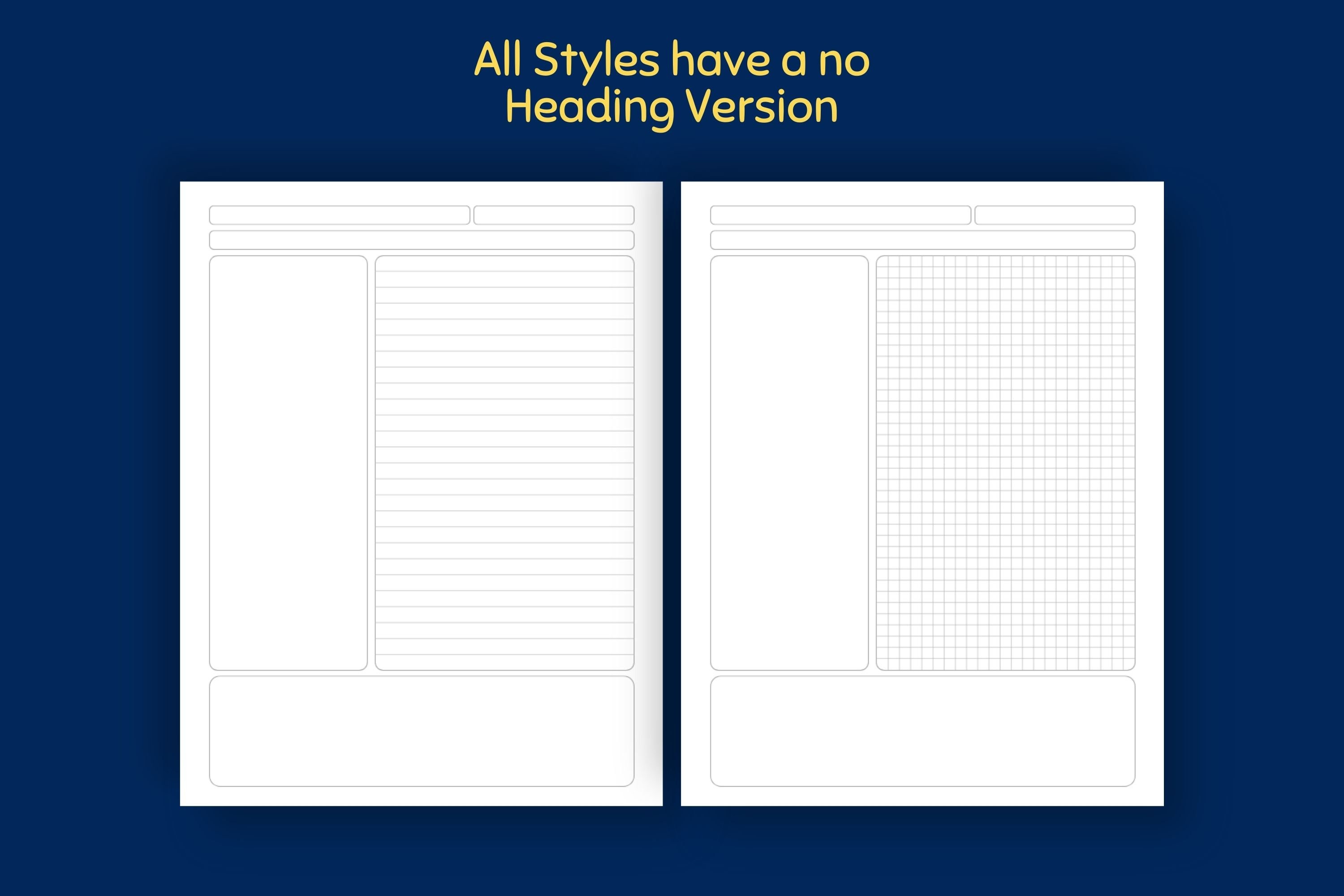 Printable Cornell Notes Method Templates Various Template Styles - US ...