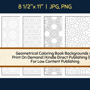 Geometric Pattern Backgrounds for Coloring Books #4 , KDP Coloring Book ...