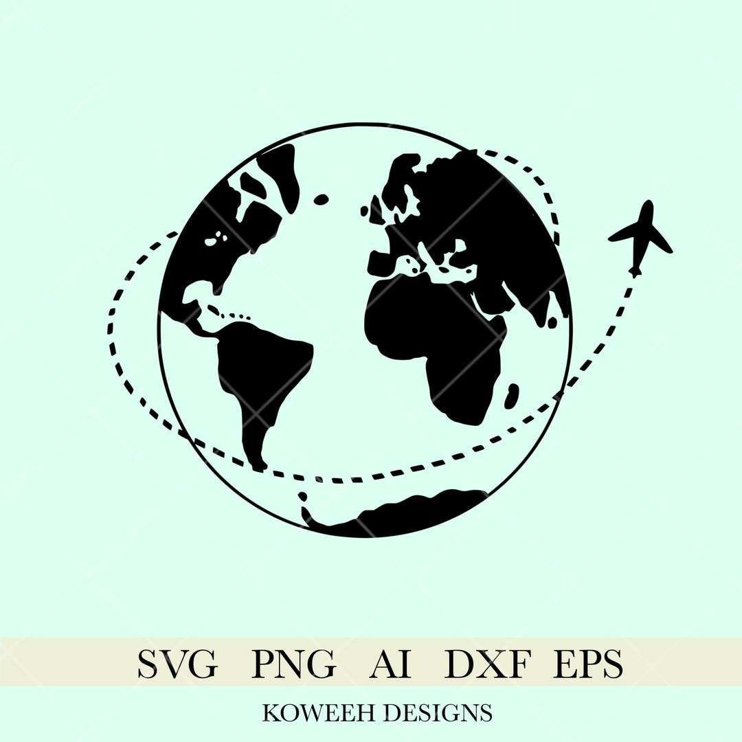 Mapa de avión SVG, Viaje SVG, Aventura svg, globo de avión svg, Viaje ...