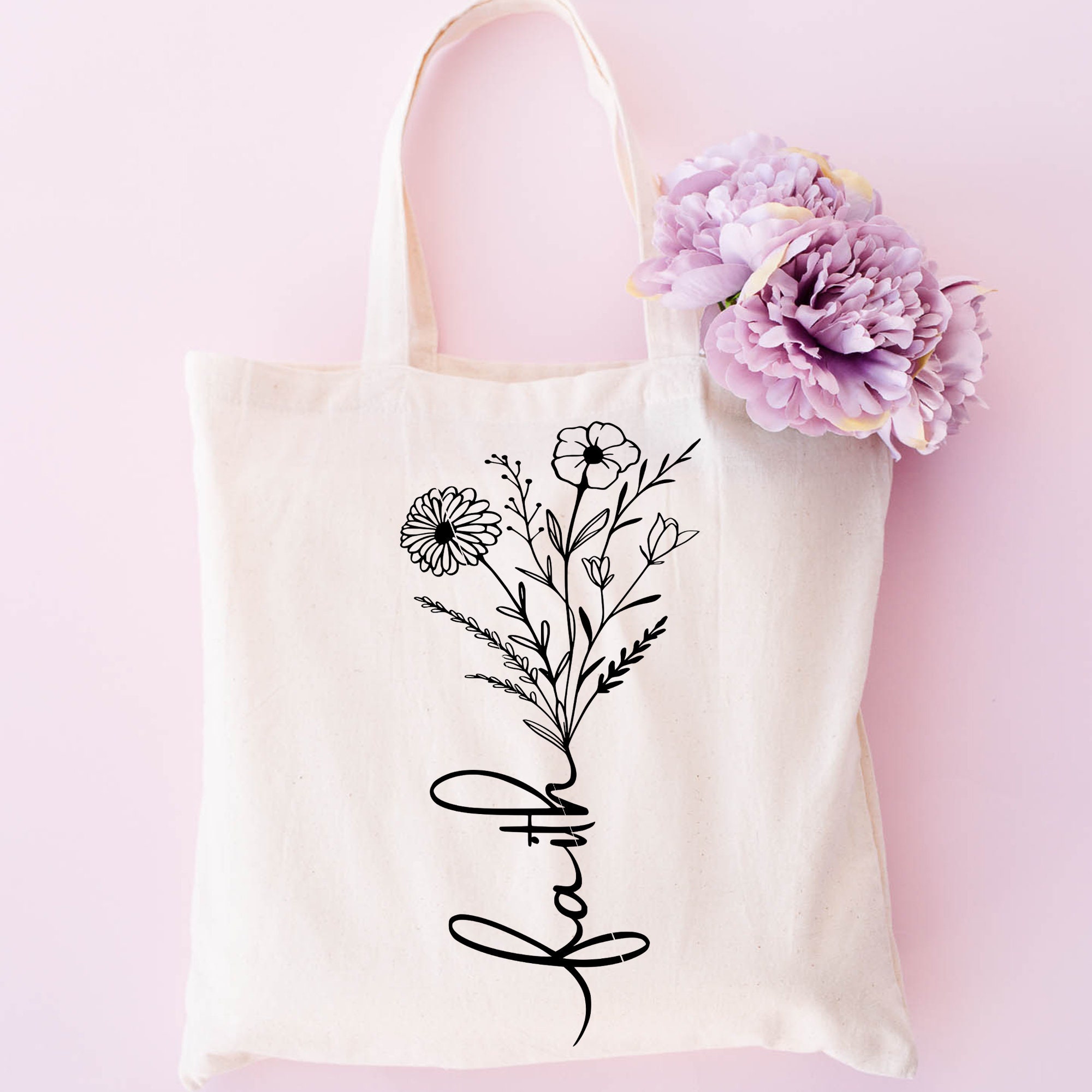 FAITH FLOWER SVG Wildflowers svg faith floral svg religious | Etsy