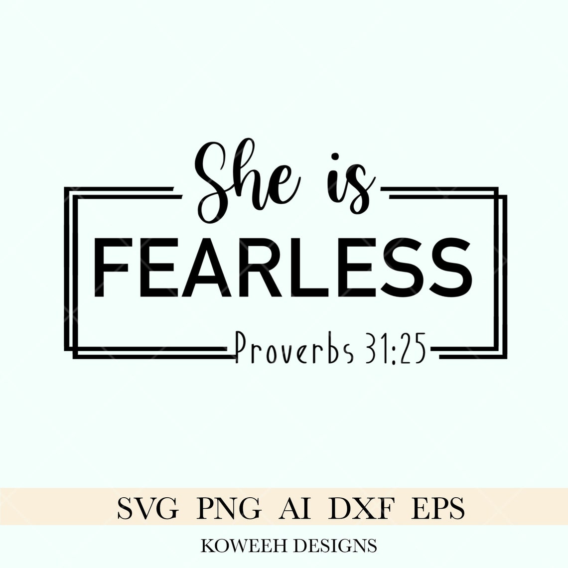 She is Fearless Svg Christian Svg Religious Svg Bible Verse - Etsy Finland