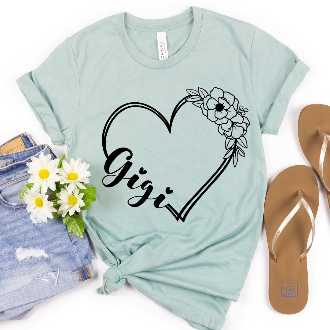Gigi Heart Svg, Gigi Svg, Gigi Shirt Design, Floral Gigi Svg, Cricut ...