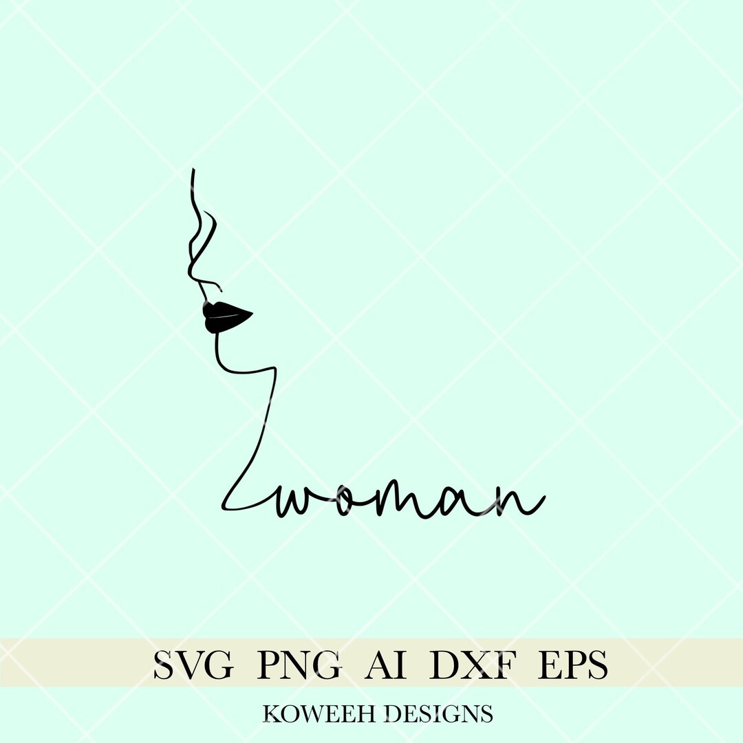 Woman Svg, Woman Line Art, Woman Face Svg, Woman Clipart, Women Line ...