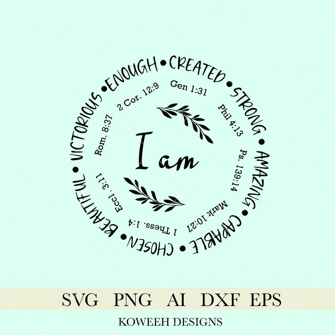 I Am Inspiration Svg Christian Svg Religious Svg - Etsy