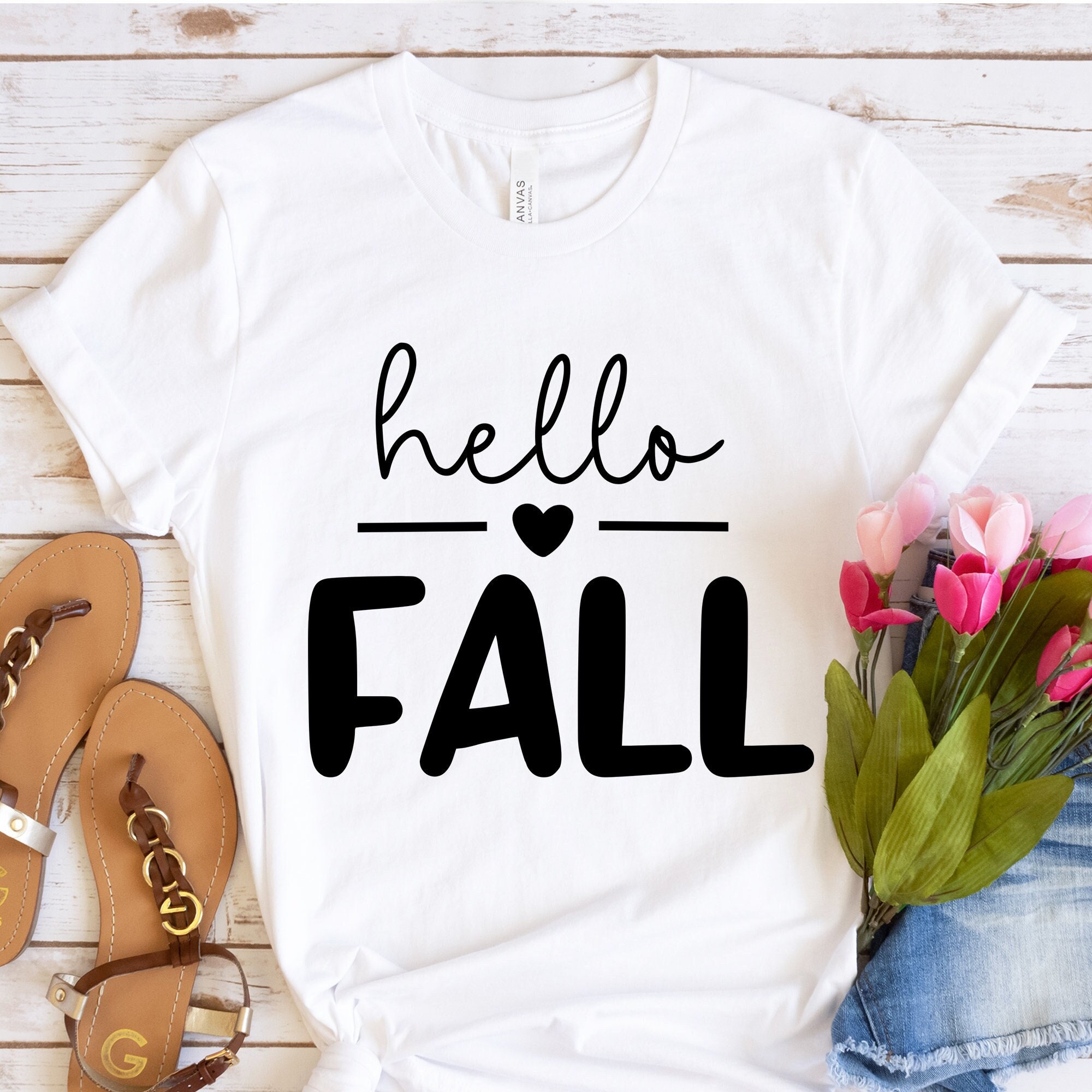 Hello Fall SVG Fall Svg Fall Shirt Svg Autumn Svg Instant - Etsy