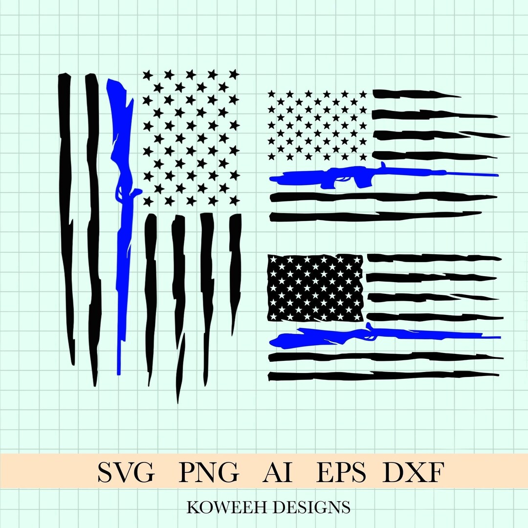 Police Flag Svg, Distressed Police Flag Svg, Back the Blue Flag Svg ...