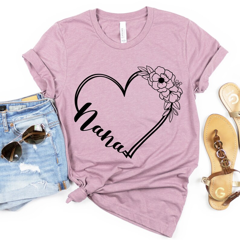 Nana Heart Svg Nana Svg Nana Shirt Design Floral Nana Svg - Etsy