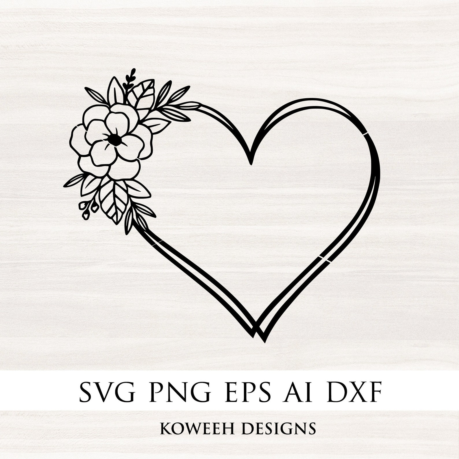 Heart Frame Svg Floral Heart Frame Svg Floral Border Svg - Etsy Canada
