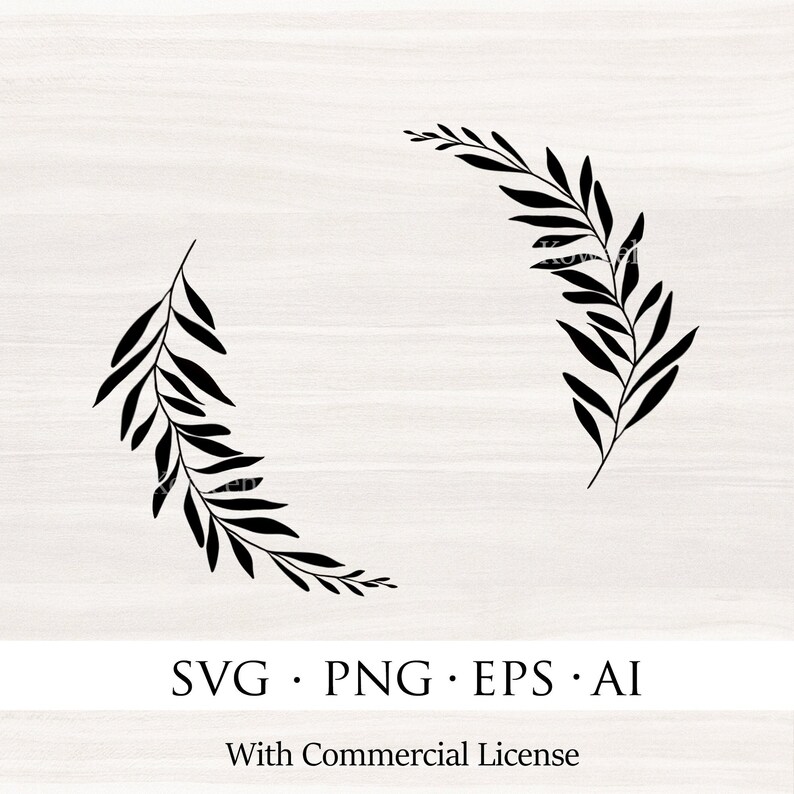 Laurel Wreath Svg Wreath Frame Svg Branch Frame Clipart - Etsy