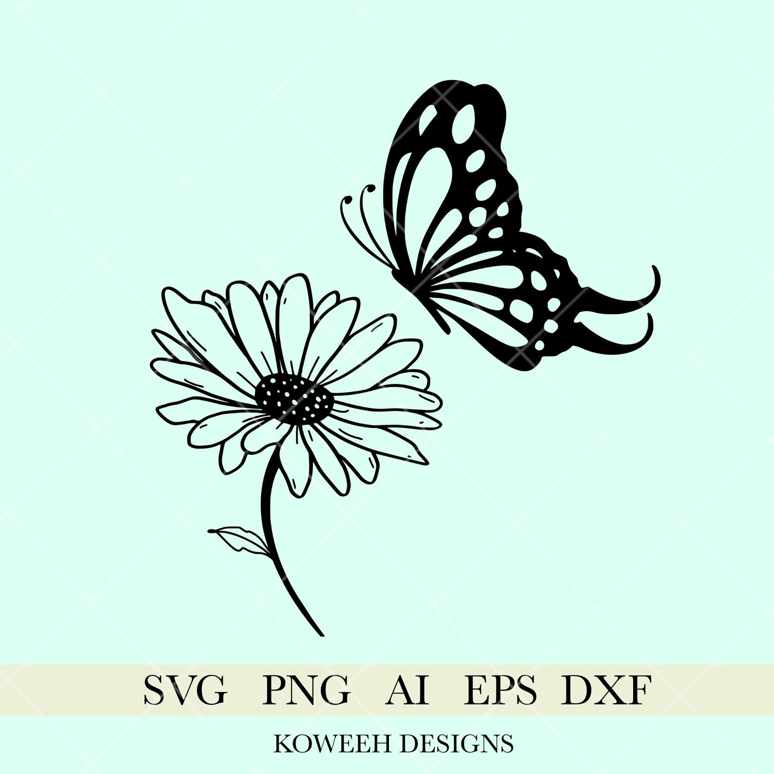 Butterfly and Flower Svg Butterfly Svg Flower Svg Daisy - Etsy