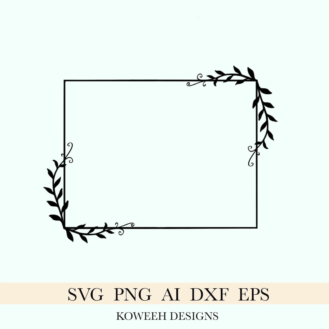 Leaf Frame Svg Leaf Corner Svg Leaf Border Svg Wedding | Etsy UK