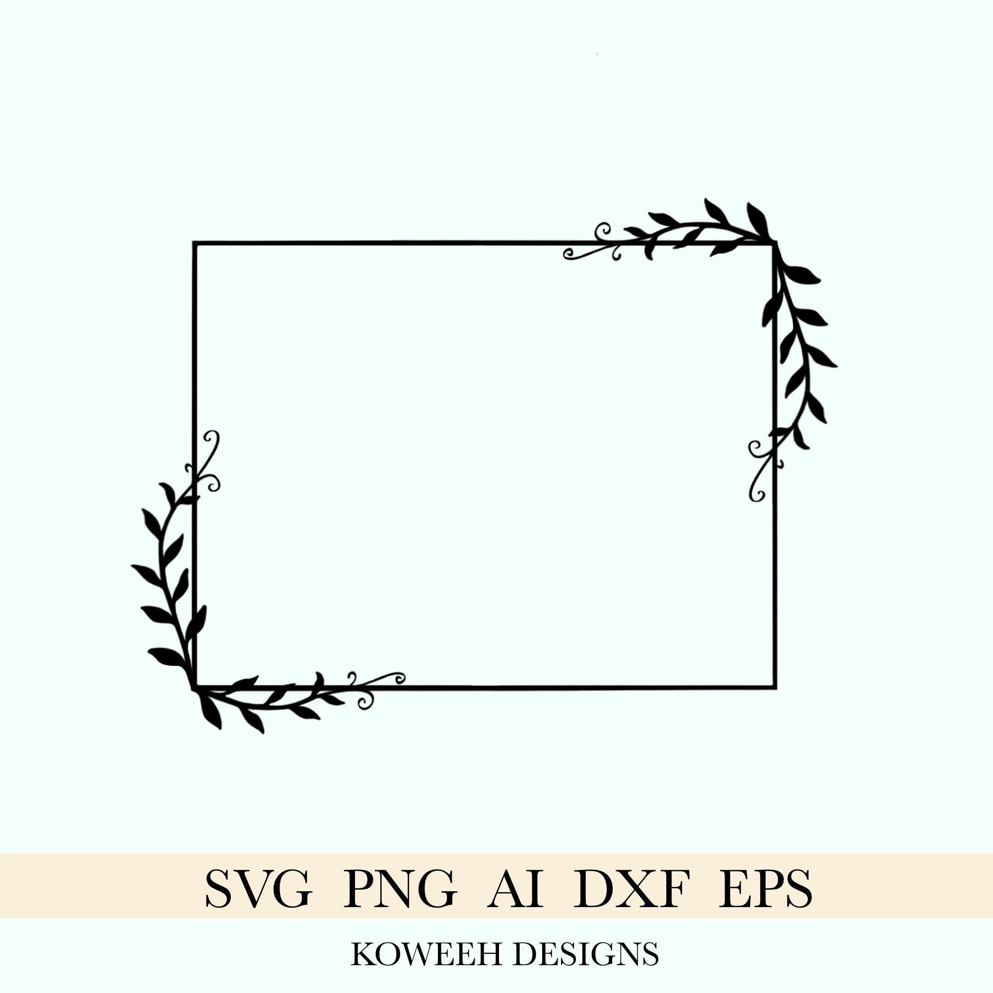 Leaf Frame Svg Leaf Corner Svg Leaf Border Svg Wedding - Etsy Australia