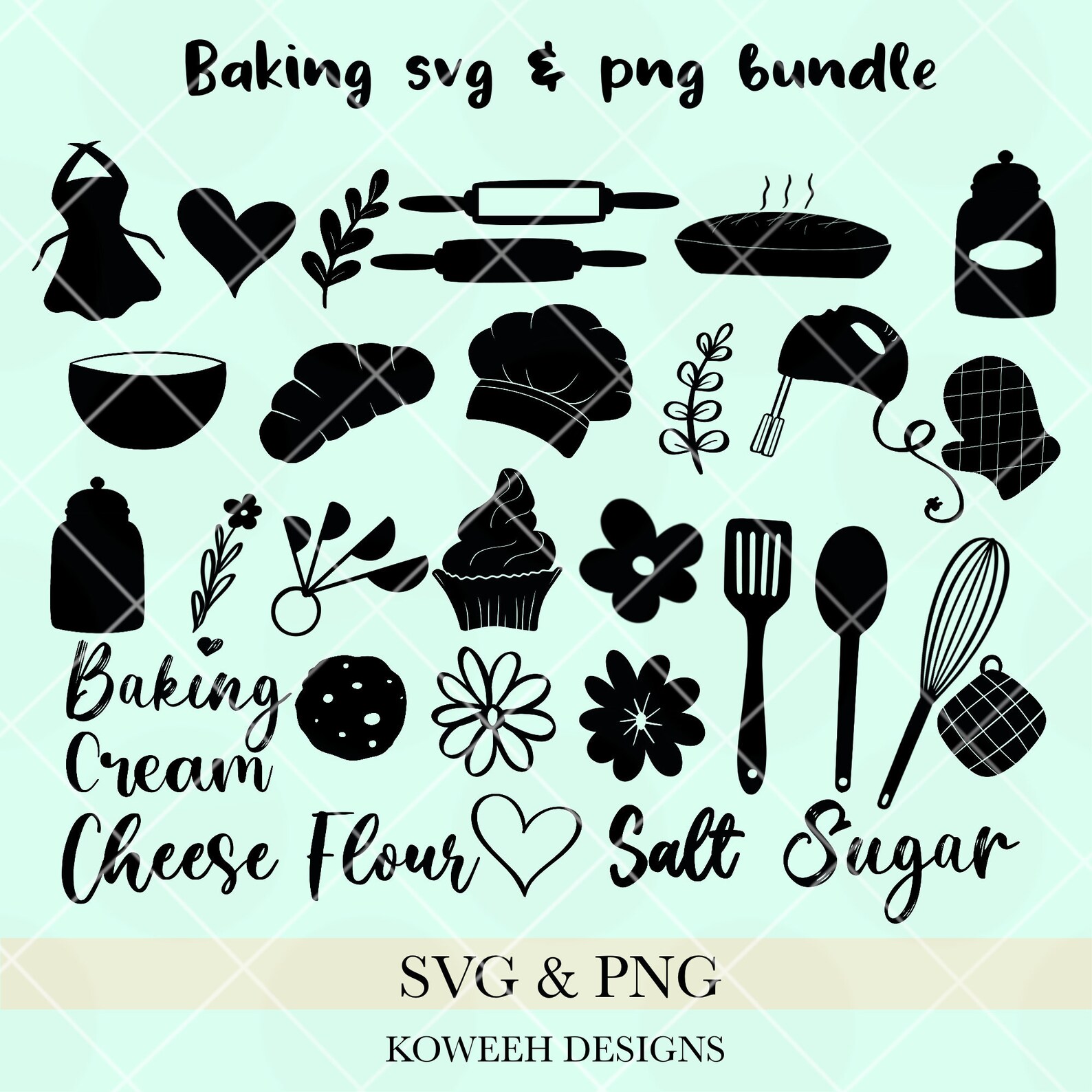 Baking Svg Bundle Baking Tools Svg Kitchen Svg Bundle - Etsy