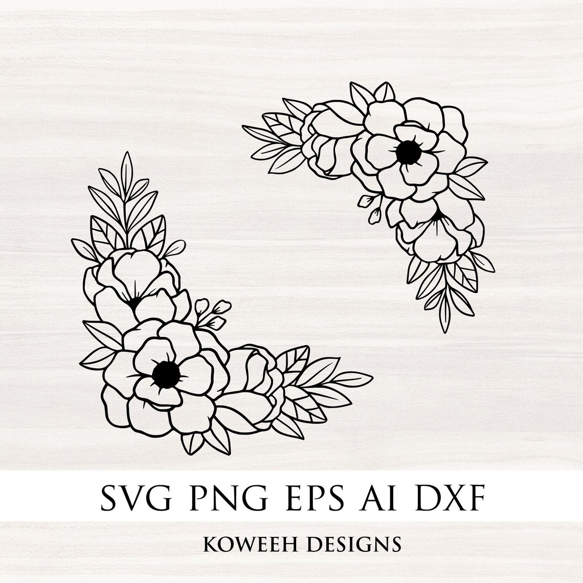 FLORAL BORDER Svg Flower Border Svg Wedding Border Svg - Etsy