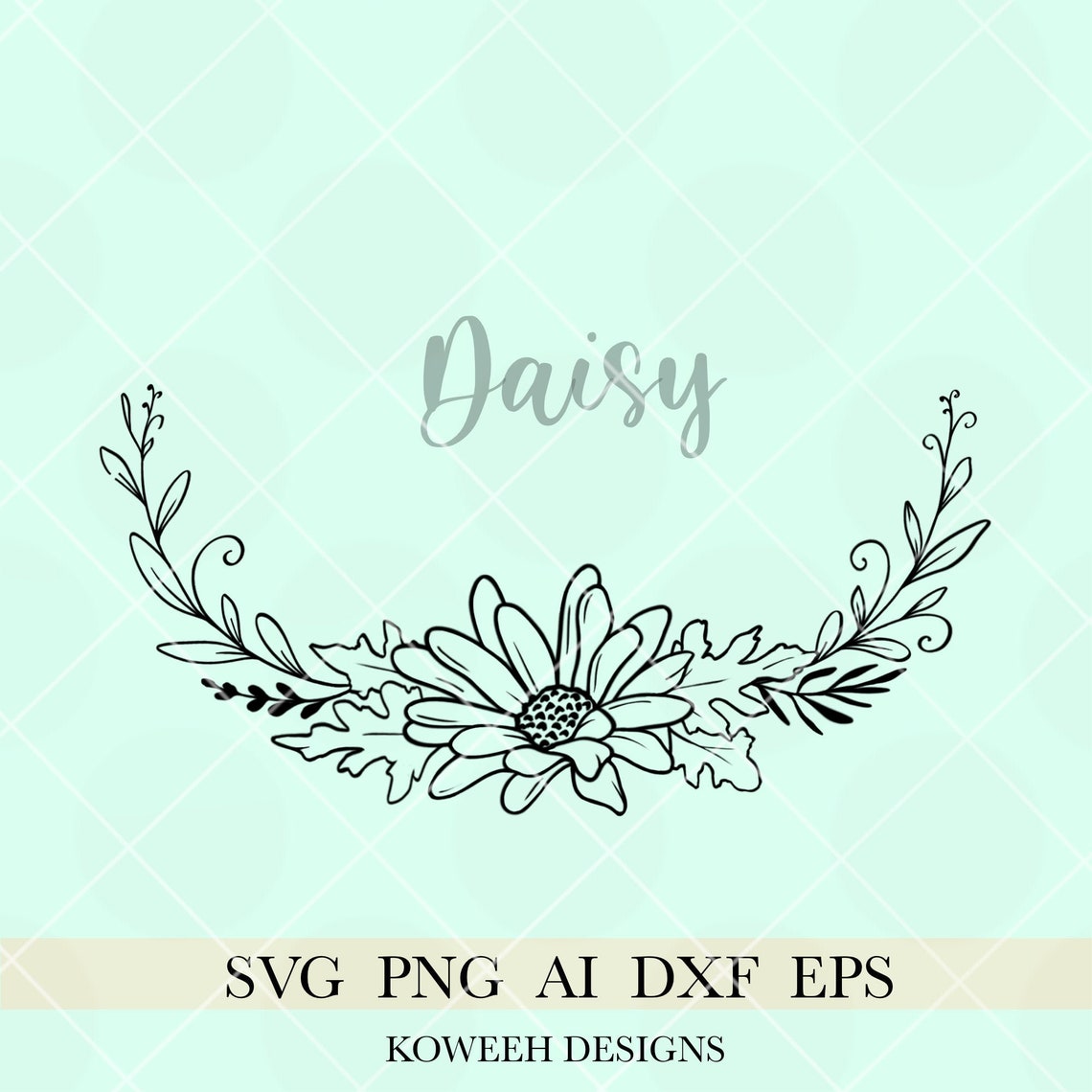 Half Wreath Svg Daisy Wreath Svg Wreath Frame Svg Wreath - Etsy