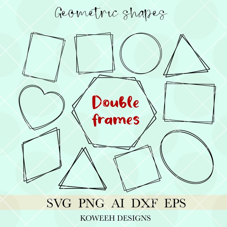 Double Frame SVG Double Border Svg Rectangle Square Frame - Etsy