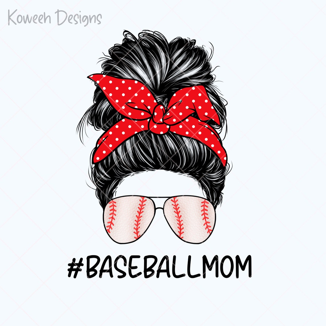 Baseball Mom Messy Bun Png Baseball Mom Life Sublimation Png Etsy