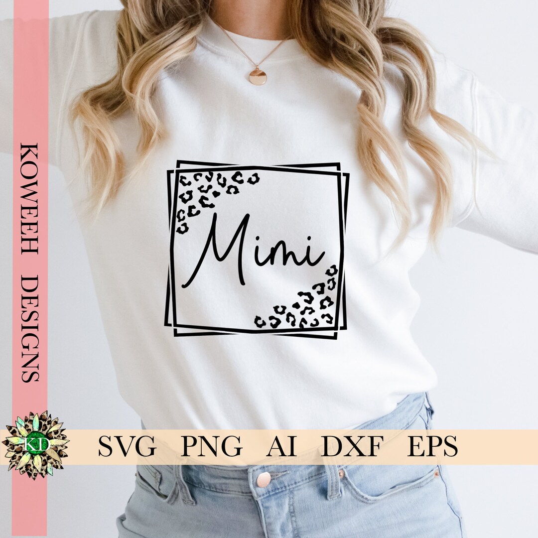 Mimi Leopard Frame Svg Mimi Frame Svg Digital Download - Etsy
