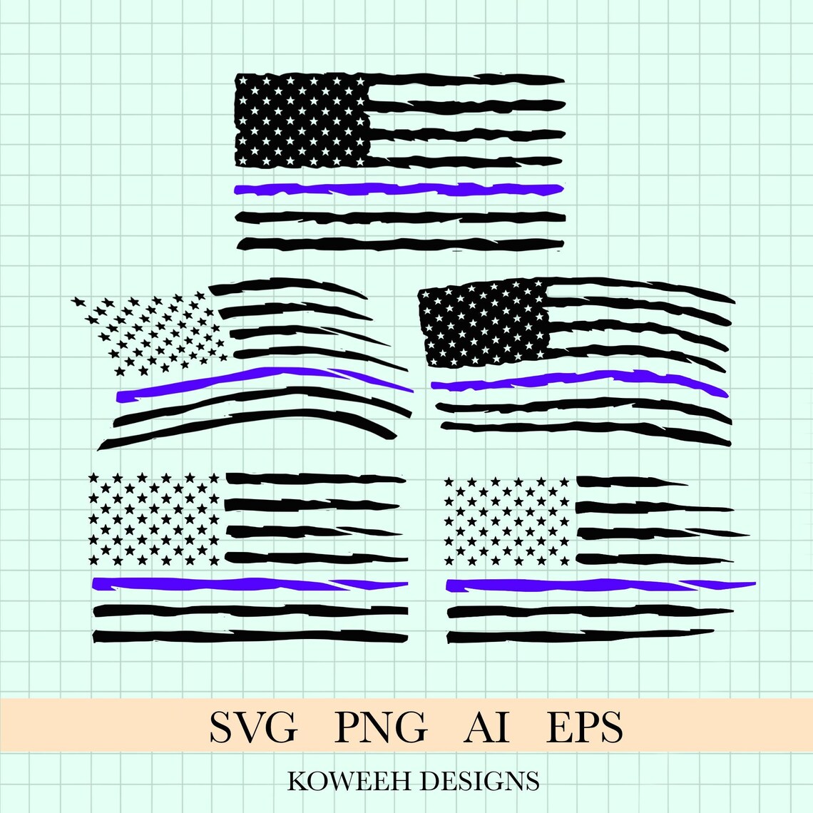 Police Flag Svg, Distressed Police Flag Svg, Back the Blue Flag Svg ...