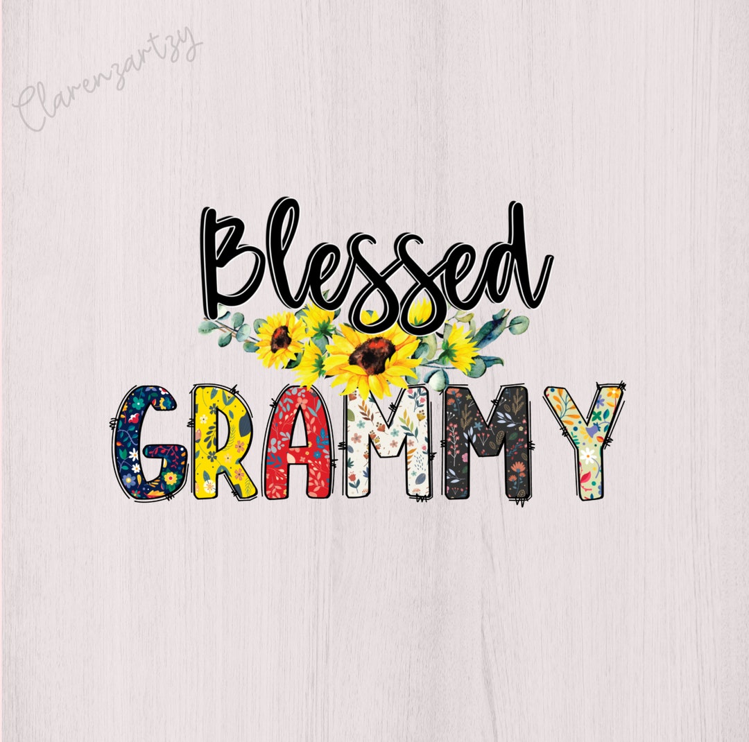 Blessed Grammy Png, Grammy Png, Floral Grammy Png Design, Blessed ...