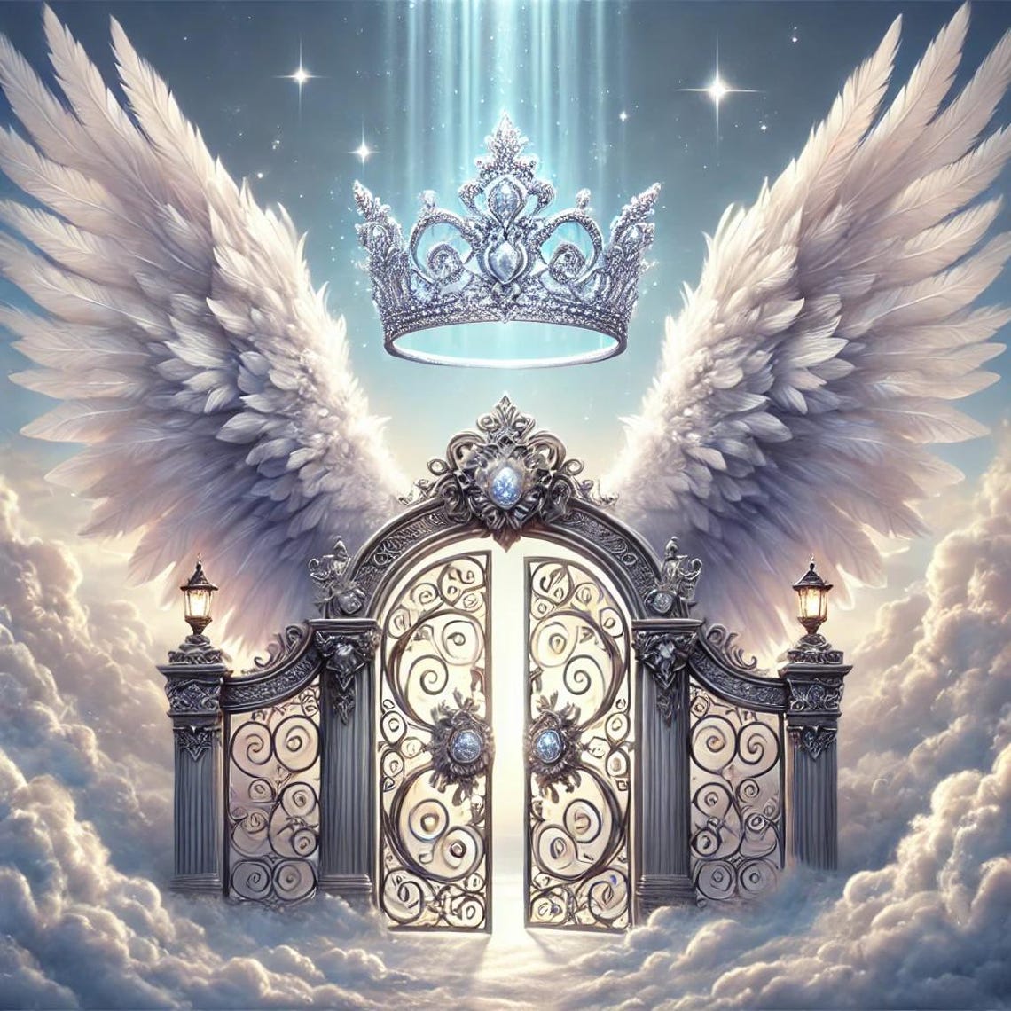 Angel Wings Gates to Heaven Tiara Sublimation Design - Etsy
