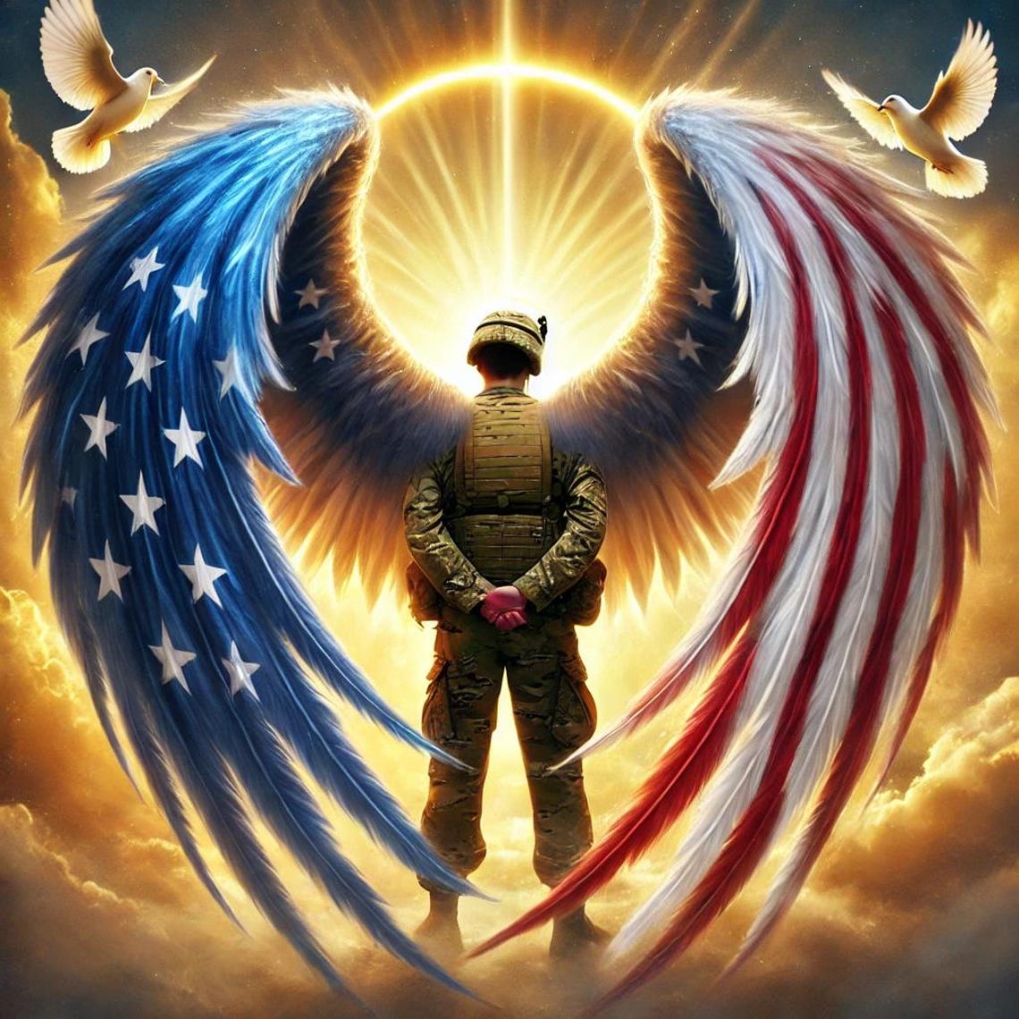 Soldier Angel Wings, Halo, Memorial, Heaven, Rip - Etsy