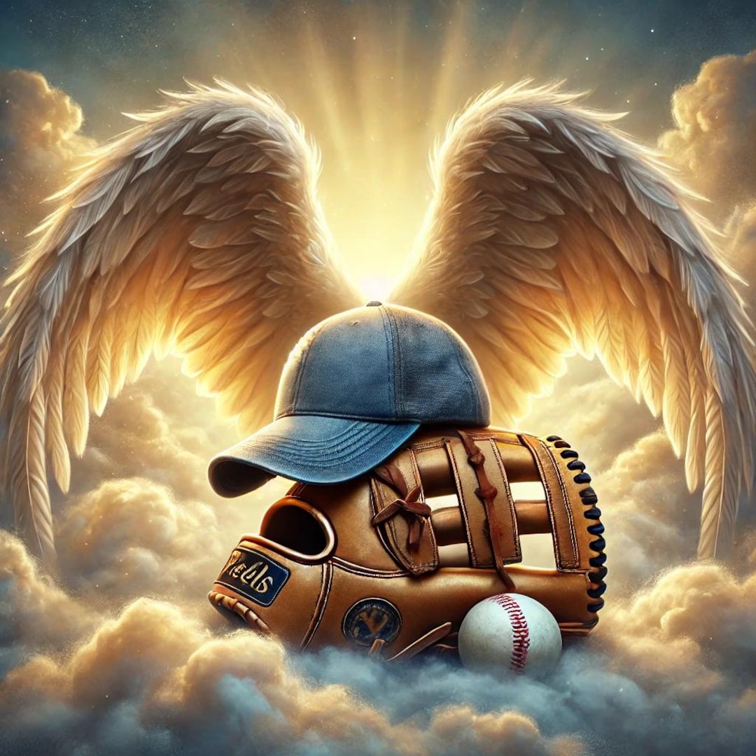 Angel Wings Baseball and Cap Jpeg - Etsy