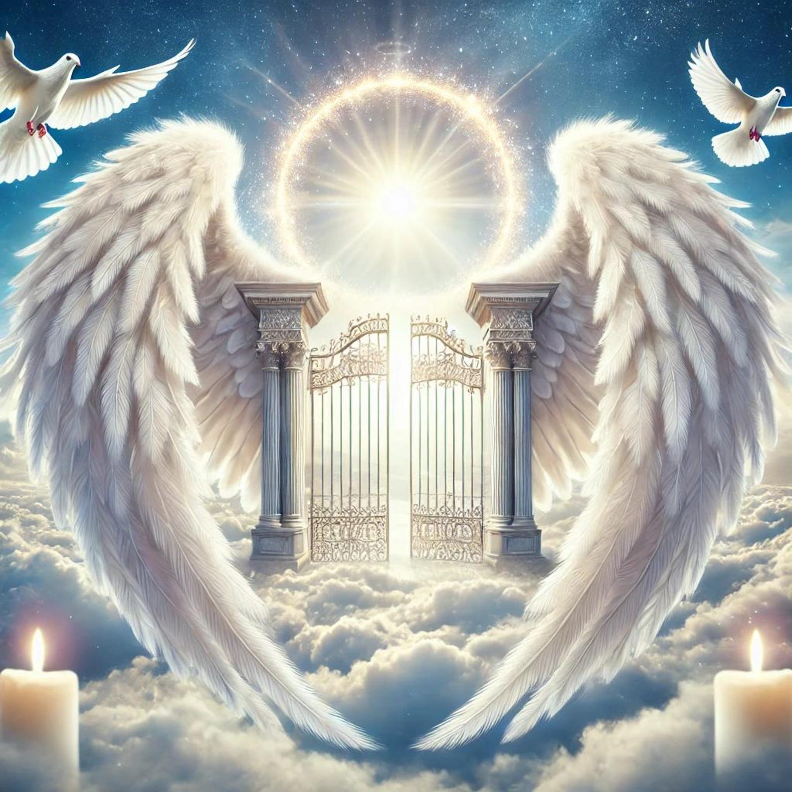 Angel Wings Gates to Heaven Sublimation Design JPEG - Etsy