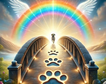 DIGITAL Printable "rainbow Bridge Poem" DOG, CAT, Pet, Memorial Poem ...