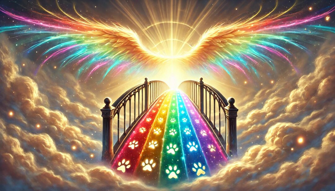 Rainbow Bridge Paw Prints Jpeg - Etsy UK