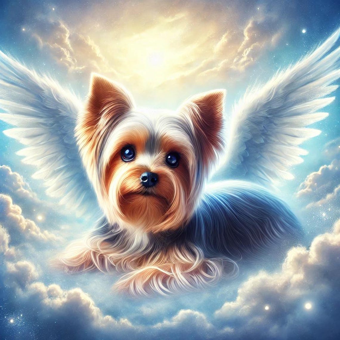 Yorkie Angel Wings Digital Download JPEG - Etsy