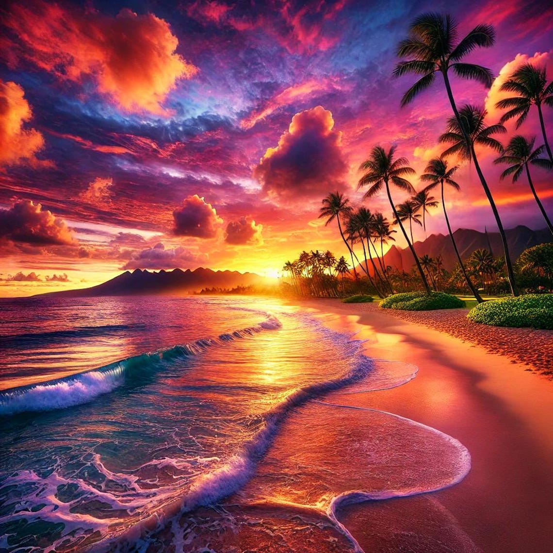 Hawaii Sunset - Etsy