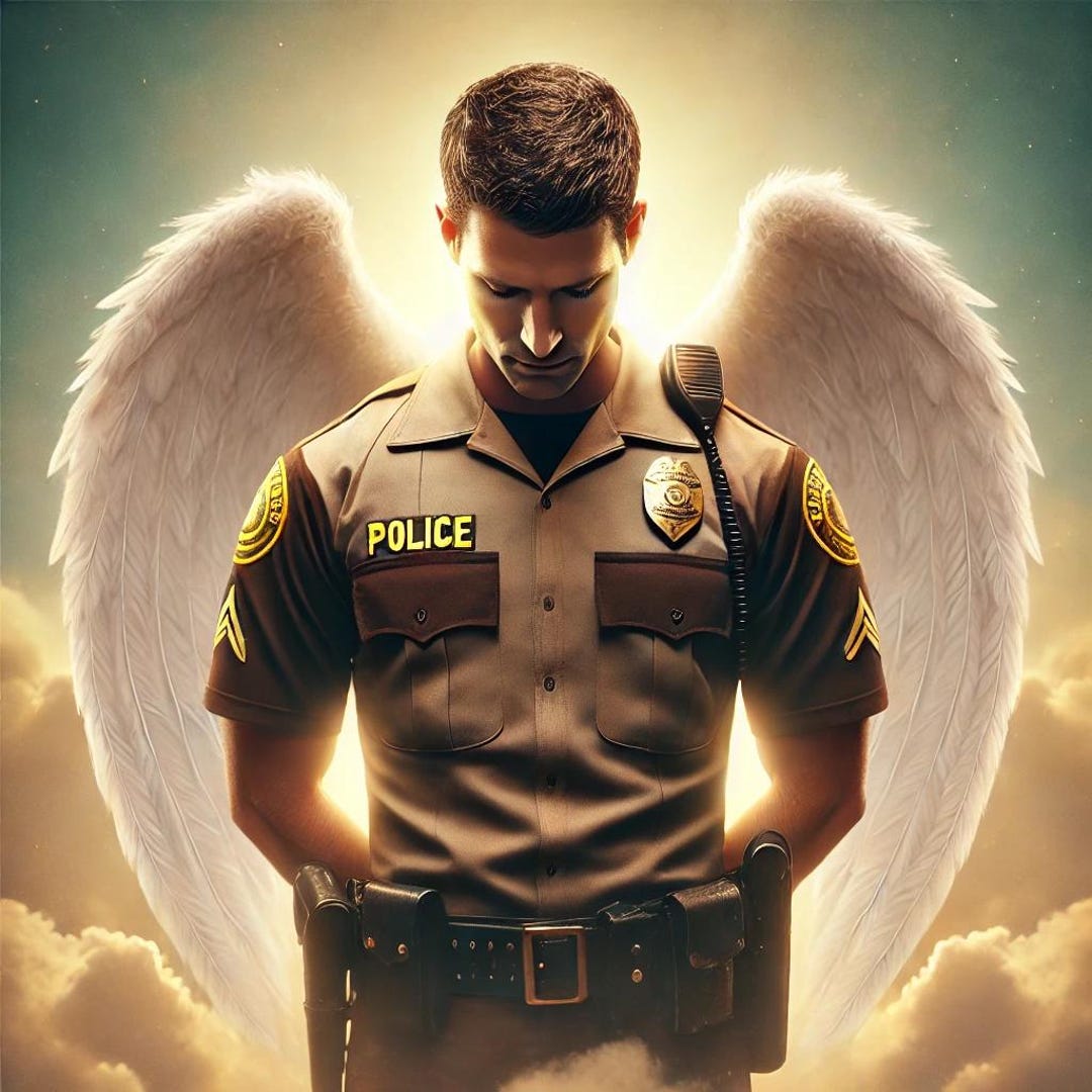 Police Officer Angel Wings, Memorial, Heaven, Rip - Etsy