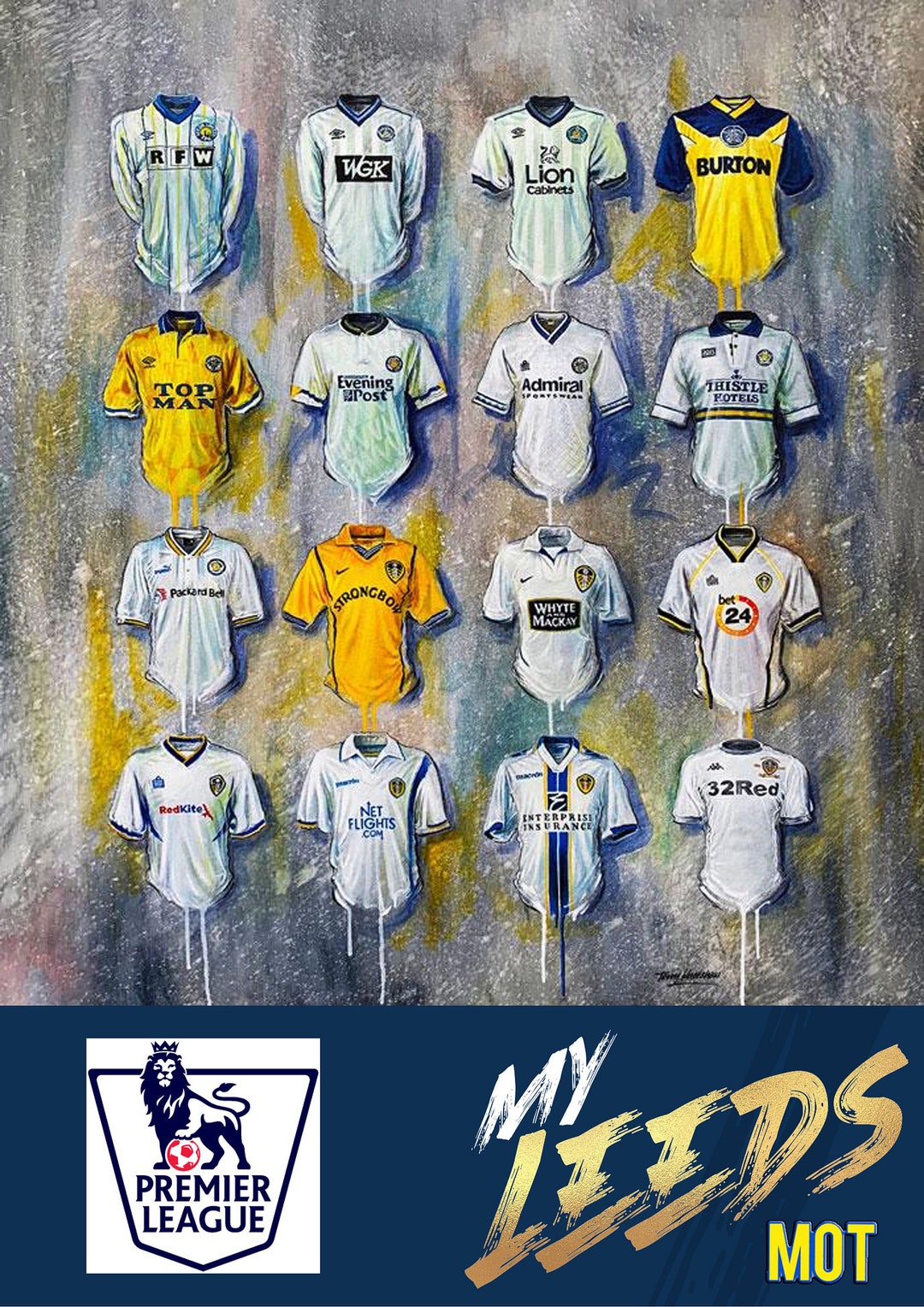 Leeds United, LUFC A3 Personalized Shirts Print - Etsy