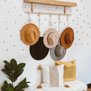 Boho Chic Hat Hanger, Minimal Hat Hanger, Boho Wall Decor - Etsy
