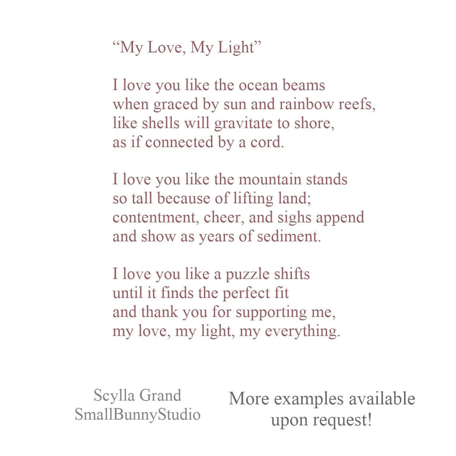 Love Poem (custom, Rhyming, up to 16 Lines, Digital Delivery) - Etsy