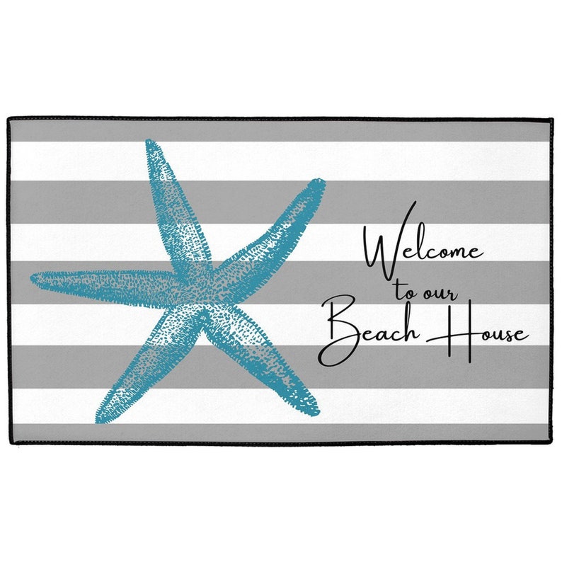 Custom Beach House Welcome Mat Door Mat Personalized Beach - Etsy