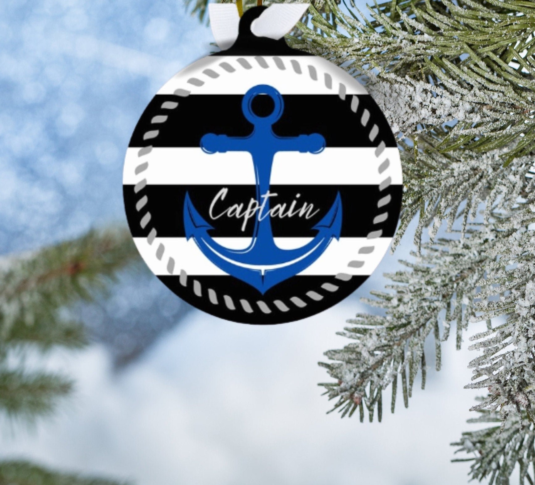 Nautical Personalized Ornament | Gift for Captain | Gift for Sailor ...