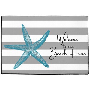 Custom Beach House Welcome Mat | Door Mat Personalized | Beach House ...