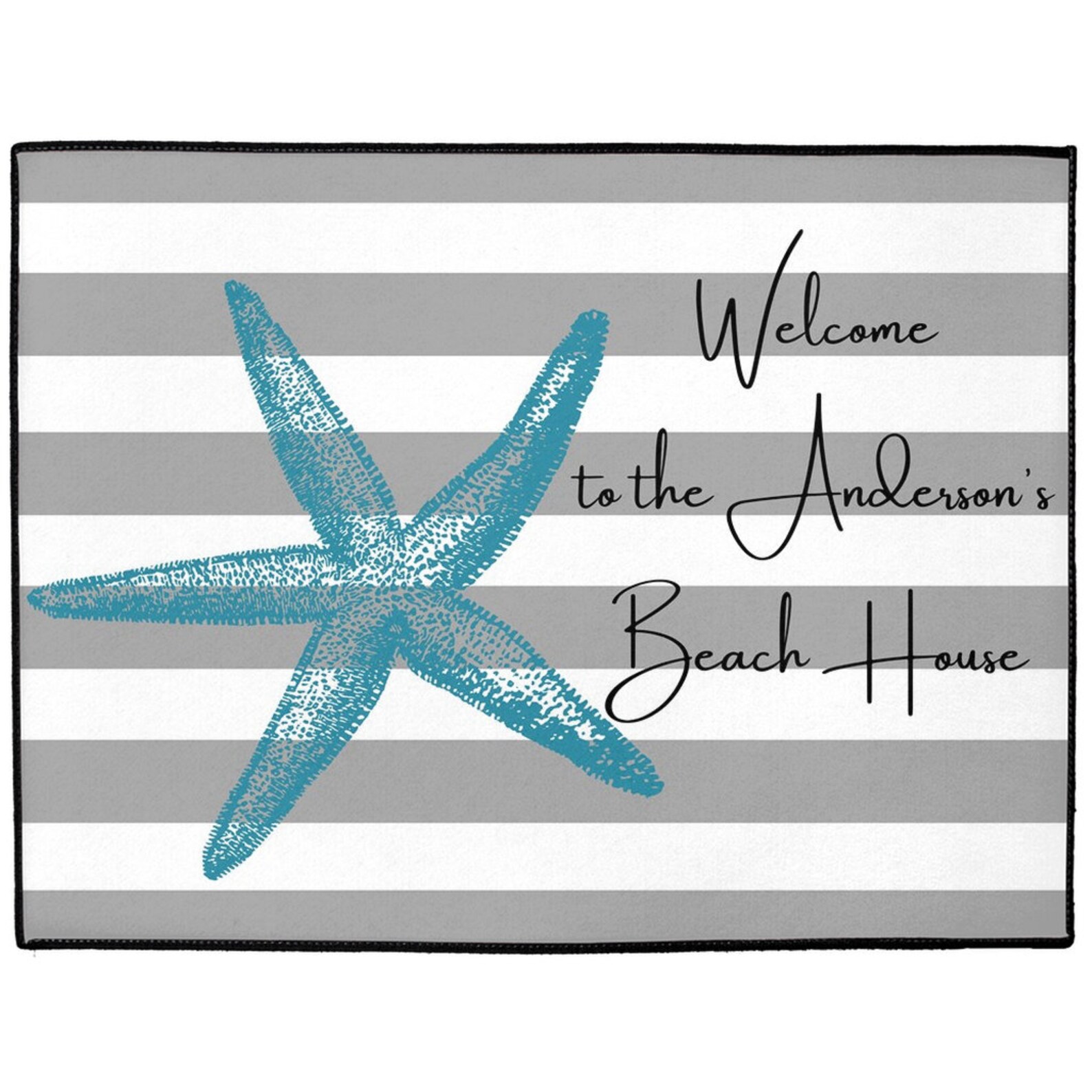 Custom Beach House Welcome Mat Door Mat Personalized Beach - Etsy