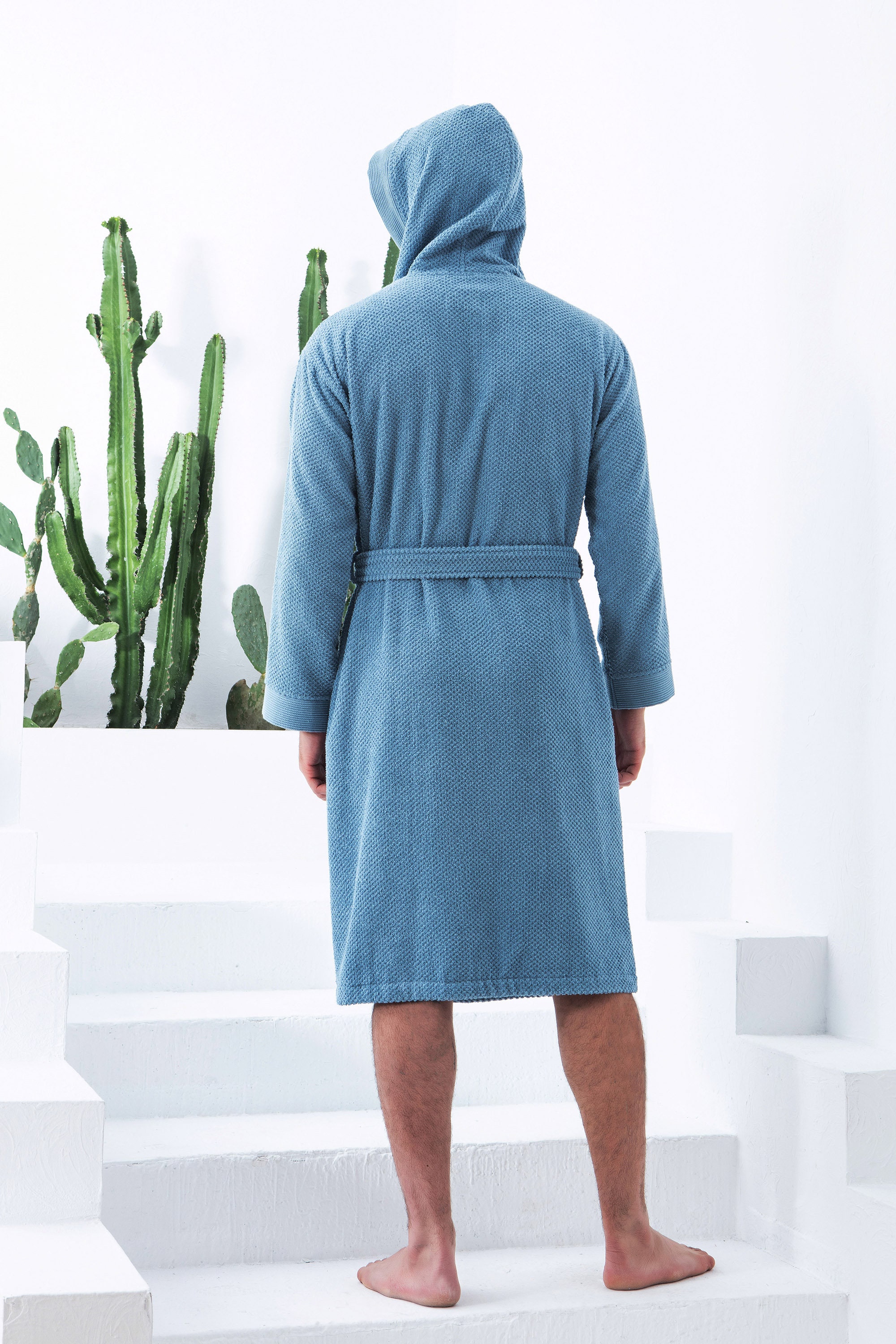 Terry Men's Premium Hooded Bathrobe Made With Turkish | Etsy