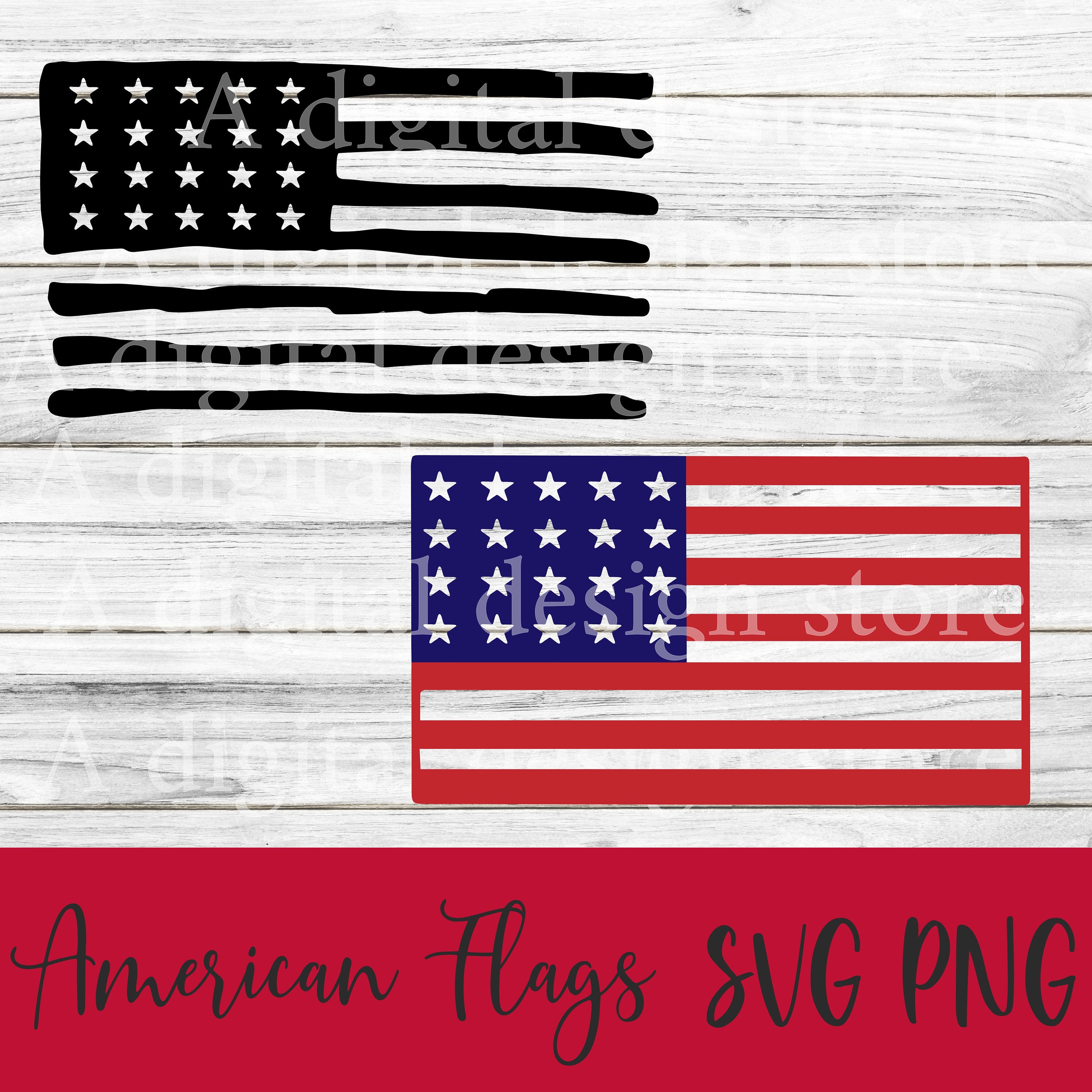 American Flag Svg, US Flag Svg Bundle, Instant Download Svg, USA Flag ...