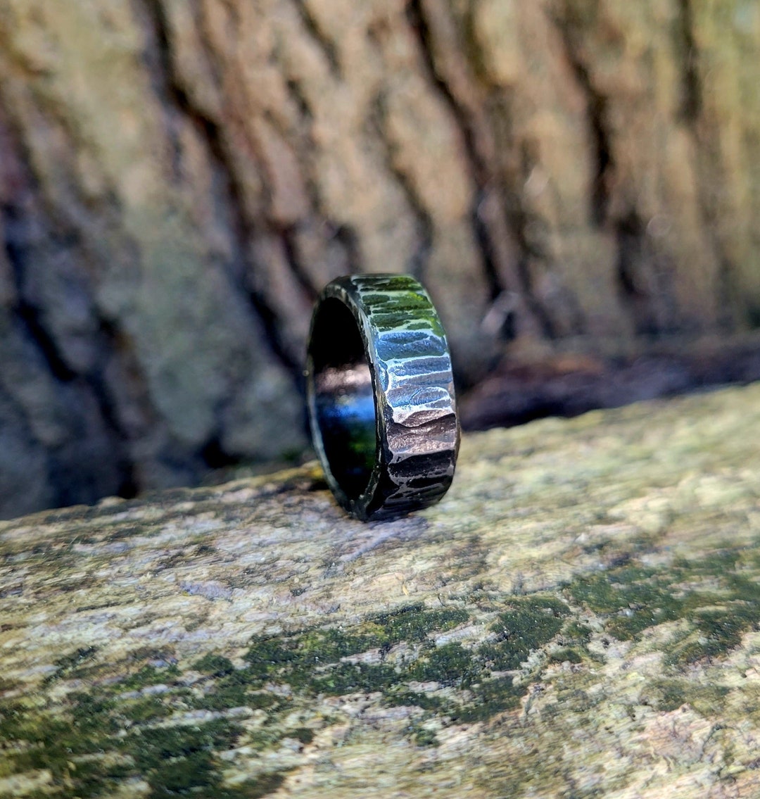 Forged Ring, Iron Pagan Wedding Band, Norse Ring, Unique Ring, 6th ...