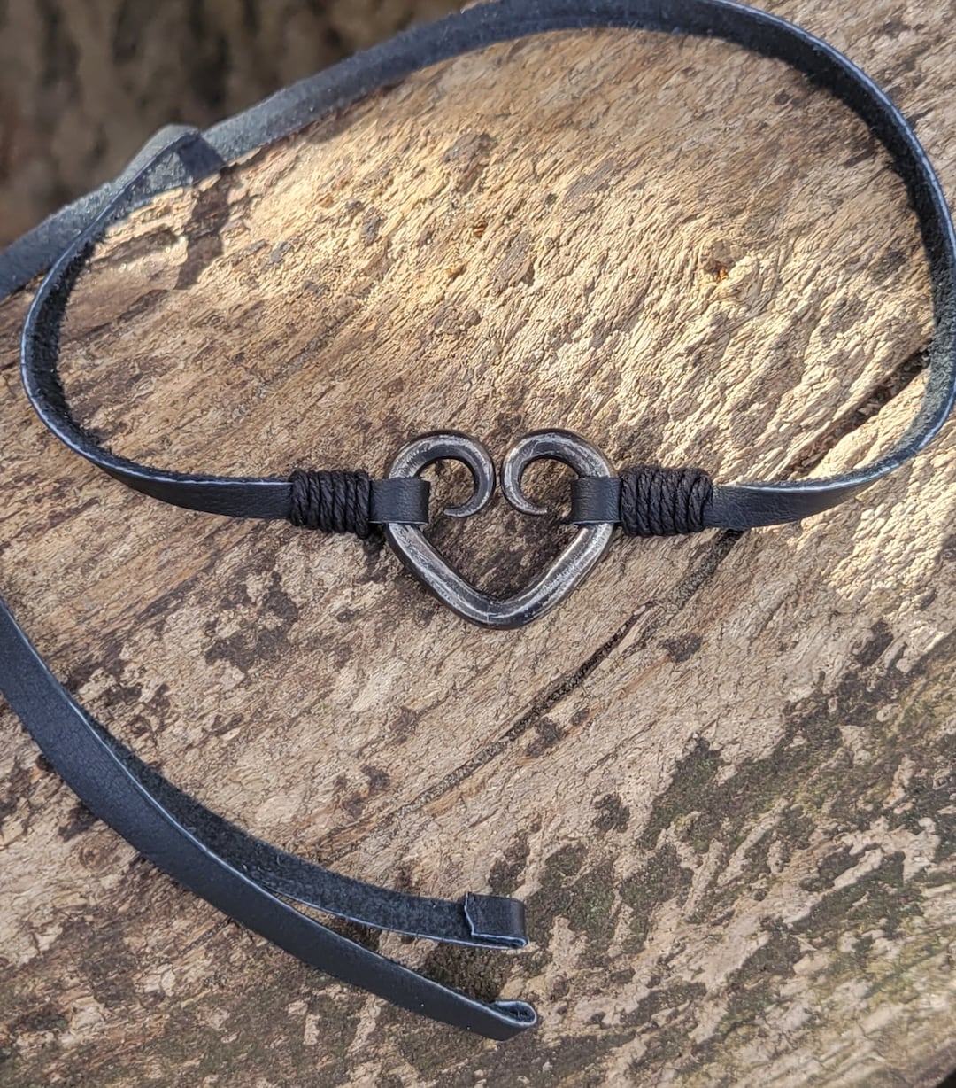 Iron Heart Choker, 6th Iron Anniversary Gift, Iron Jewelry for Her ...