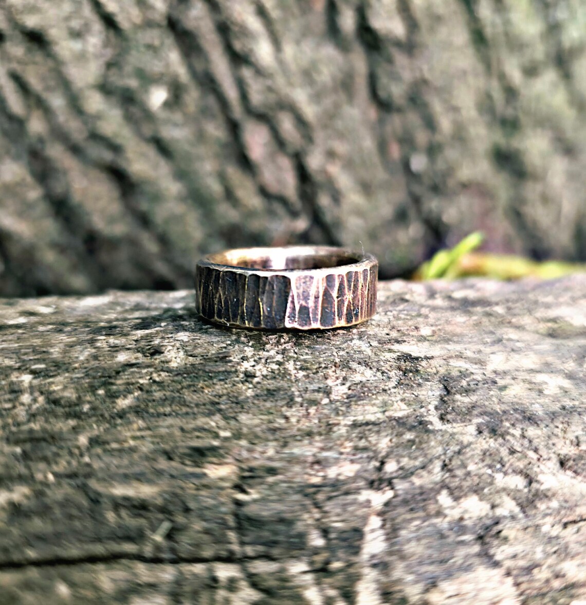 Rustic Bronze Ring: 8th Anniversary, Extra Large Rings, Custom ...
