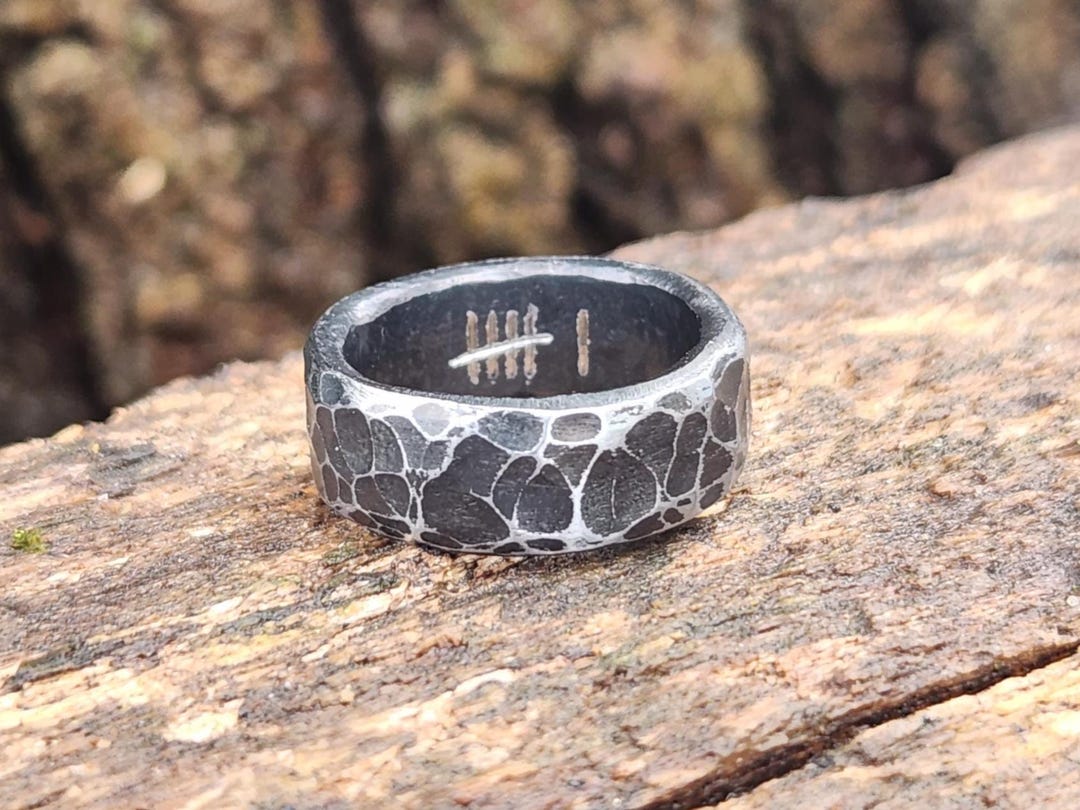 Hand Forged Iron Ring: 6th Anniversary Ring, Minimalist Blacksmith ...