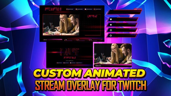 Custom Twitch Overlay Animated Twitch Overlay Animated | Etsy