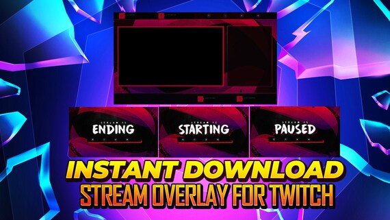 Animated Stream Overlay for Twitch Facebook and Youtube | Etsy