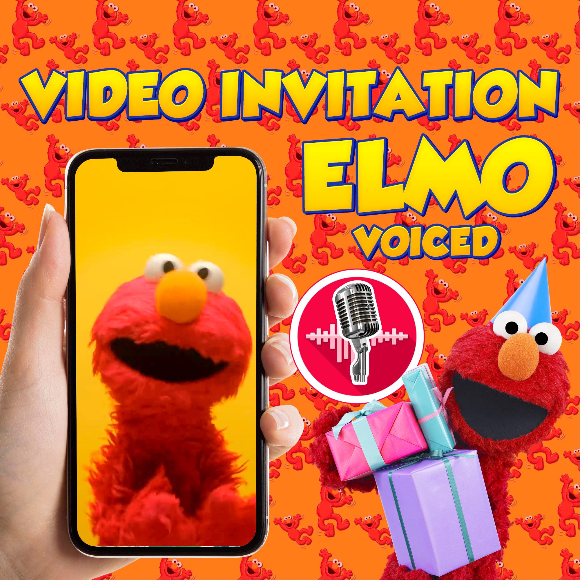 Elmo Birthday Invitations Etsy