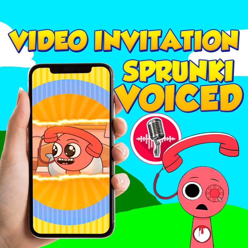 Sprunki Party Video Invitation Template, Girl or Boy Party Sprunki ...